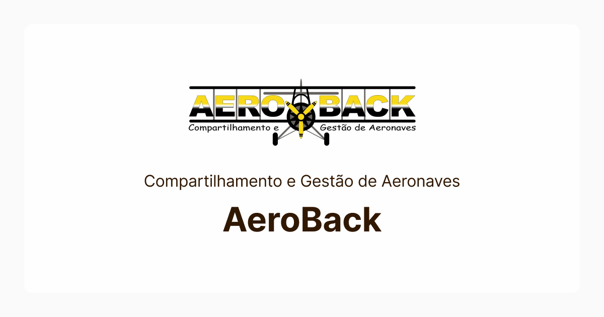 Compartilhamento de aeronaves - Aero Back